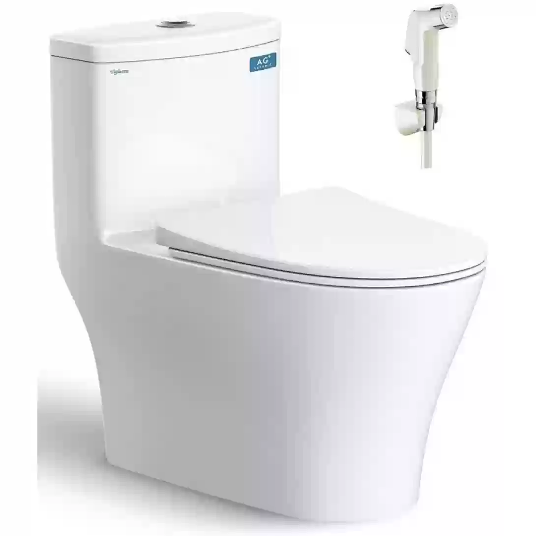 Bồn Cầu 1 Khối Viglacera V36 + Vòi Xịt VG826